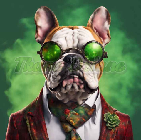 TkaneDziane.pl > PANEL DRUKOWANY BULDOG ANGIELSKI NR 12